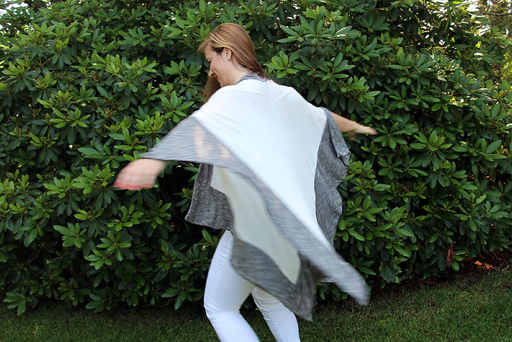 White Wanderings in a Poncho Wrap | Sparkles and Shoes