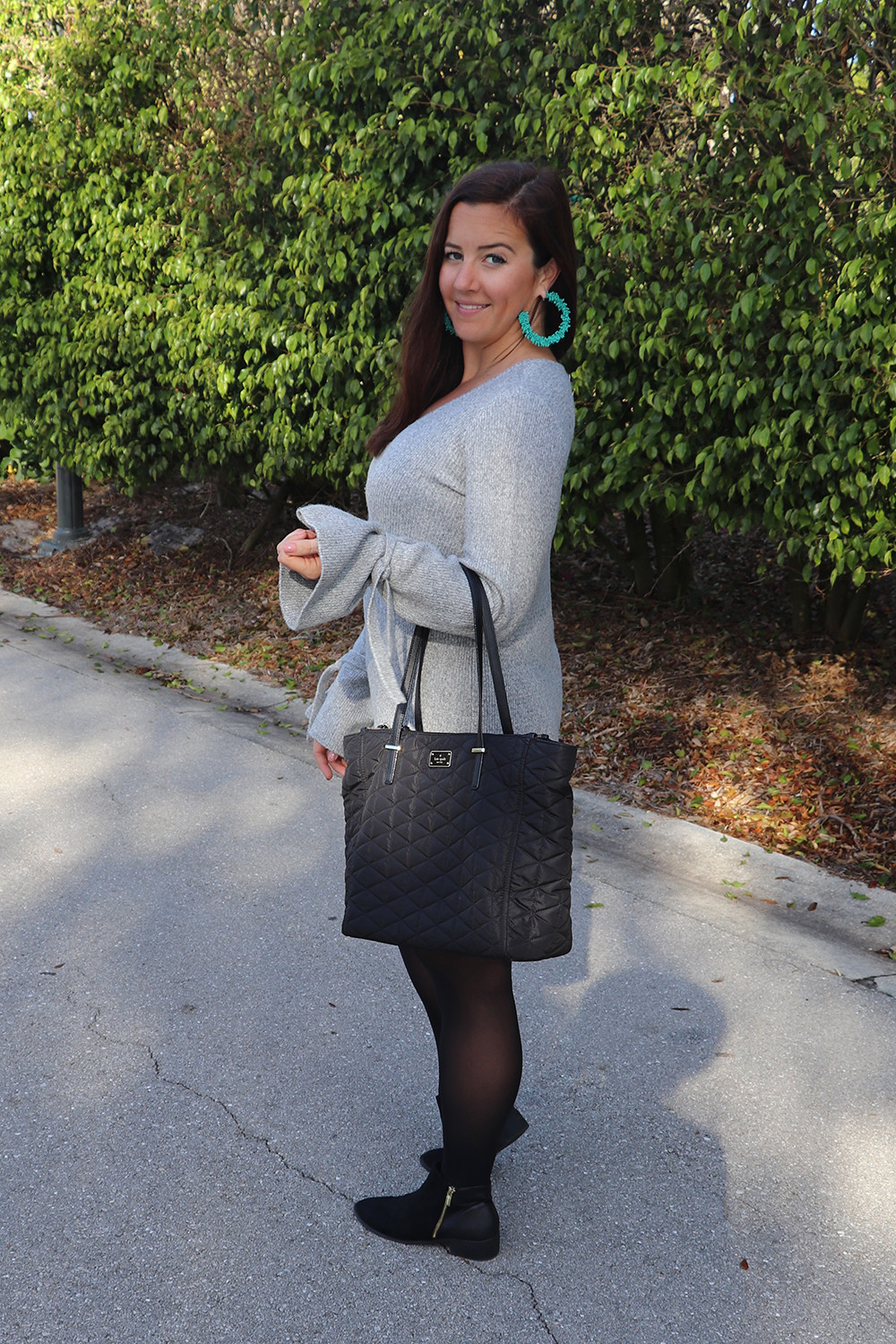 Grey Sweater Dress | Sparkles and Shoes London Blog