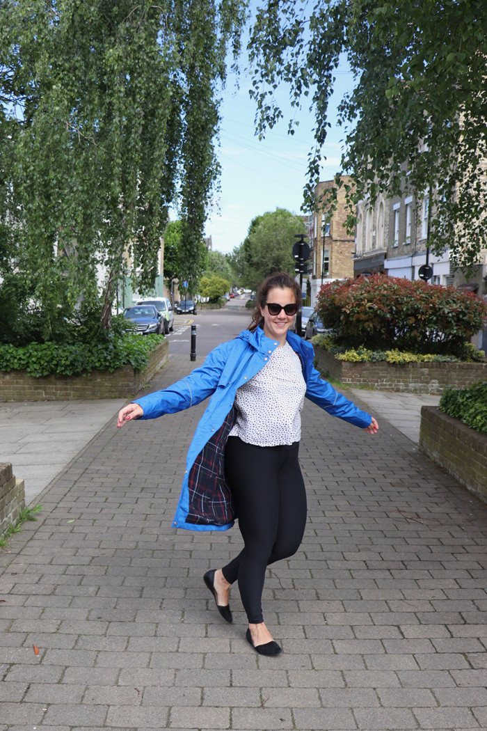 A Cheery Pop of Blue in a Rydale Riding Coat | Sparkles and Shoes