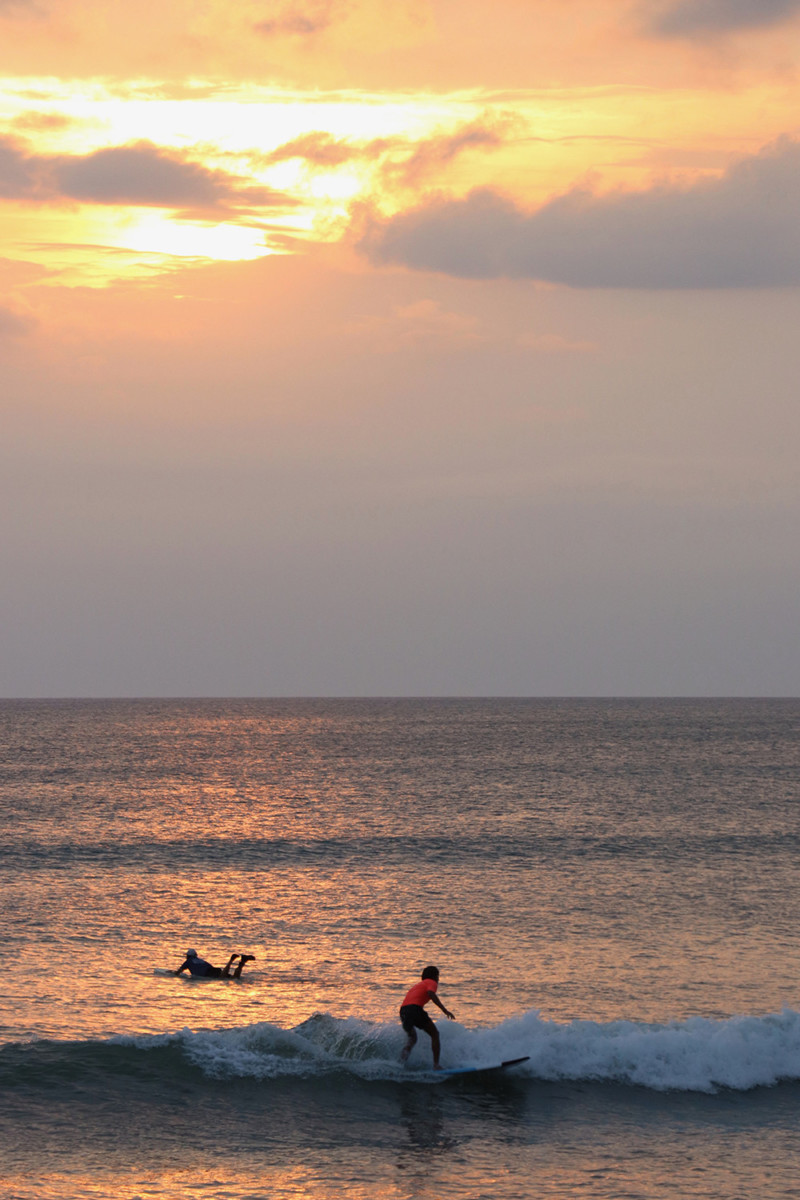 Catching Waves on Legian Beach , Bali Surfing - Sparkles and Shoes