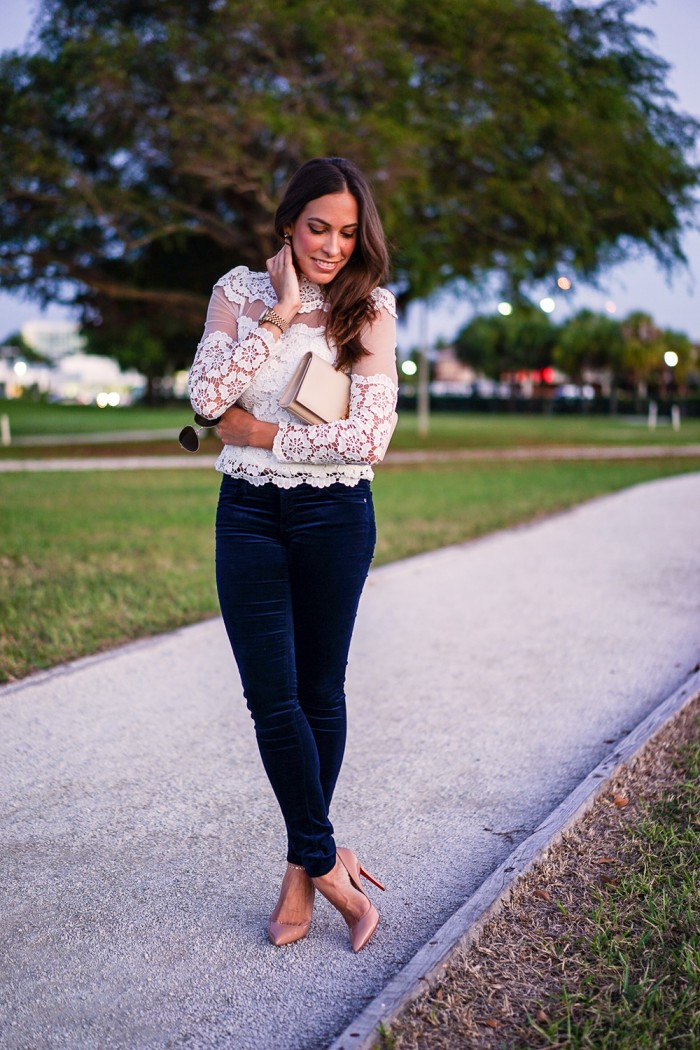 White Lace Tops Trend - Sparkles and Shoes Blog