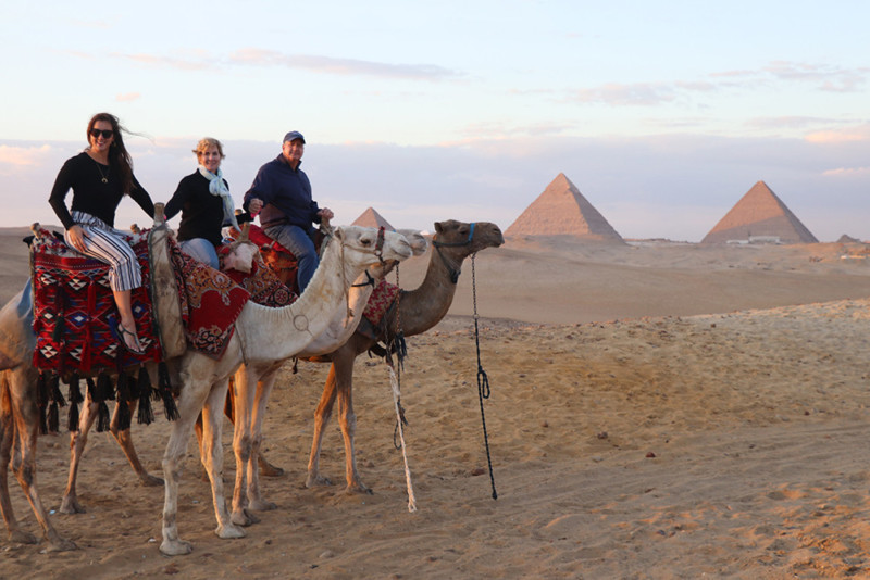Our Sunset Pyramid Camel Ride - Sparkles and Shoes