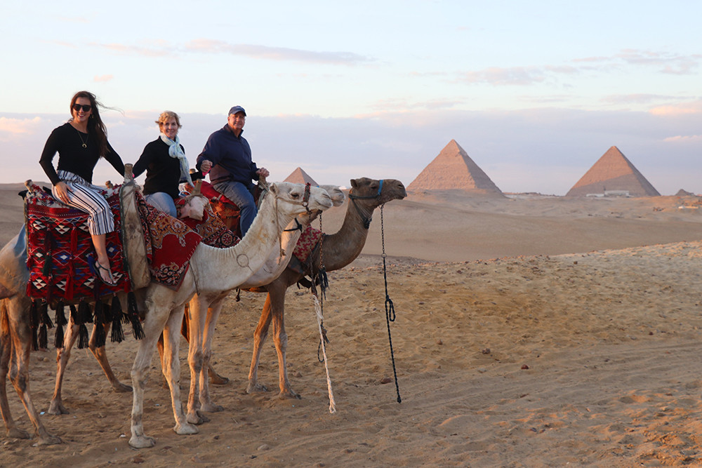 Our Sunset Pyramid Camel Ride - Sparkles and Shoes