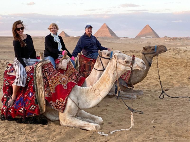 Our Sunset Pyramid Camel Ride - Sparkles and Shoes