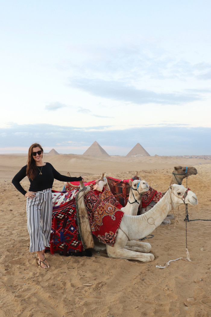 Our Sunset Pyramid Camel Ride - Sparkles and Shoes