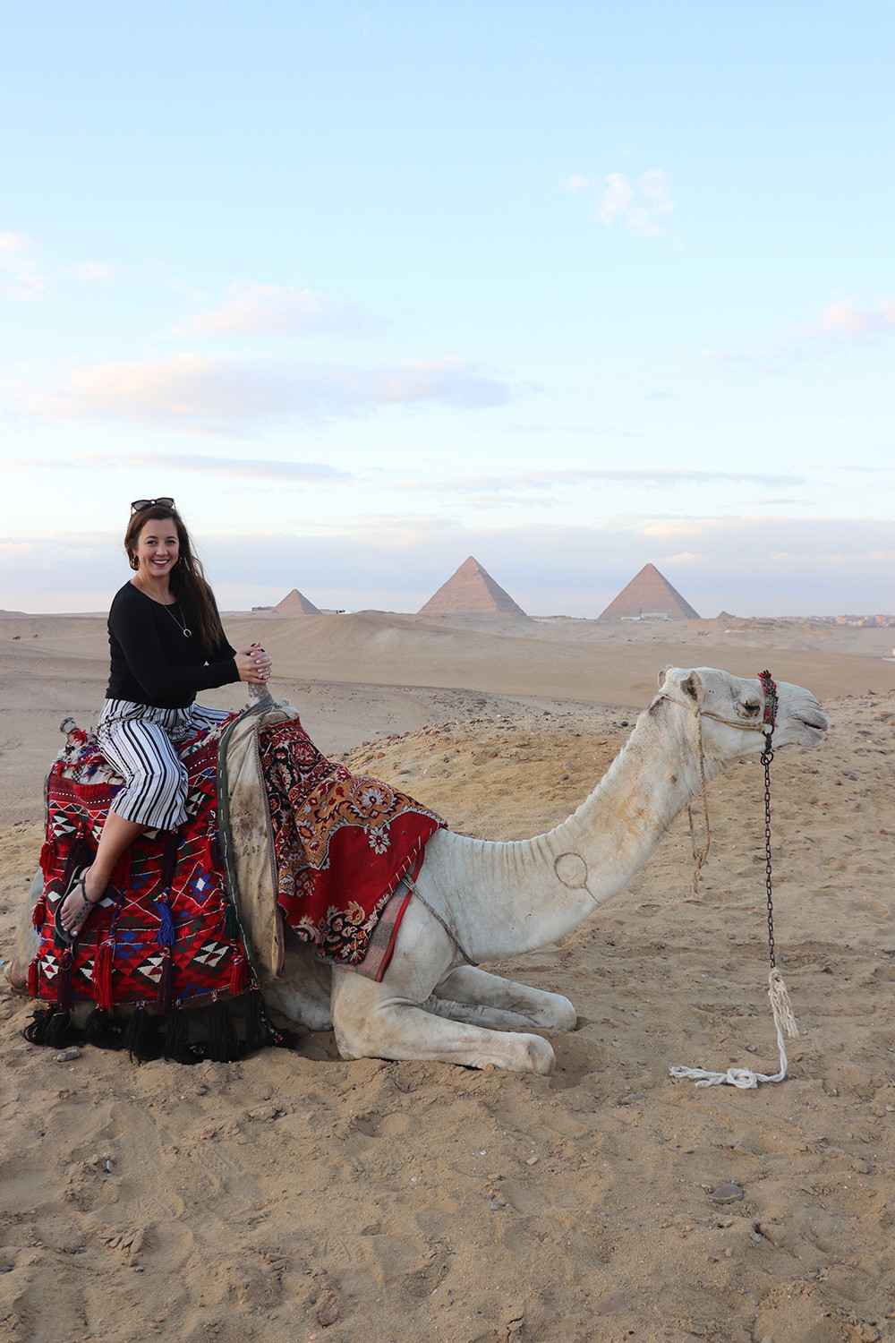 Our Sunset Pyramid Camel Ride - Sparkles and Shoes