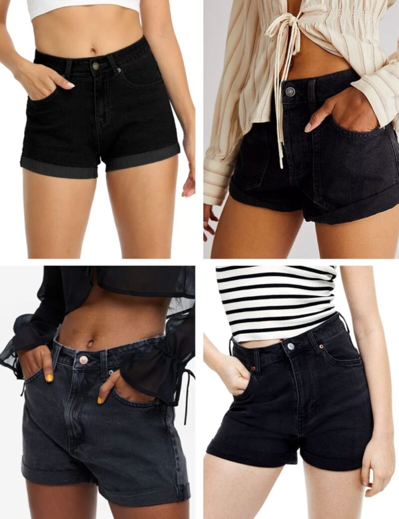 Jean Shorts for Summer: Black & White Edition - Sparkles and Shoes